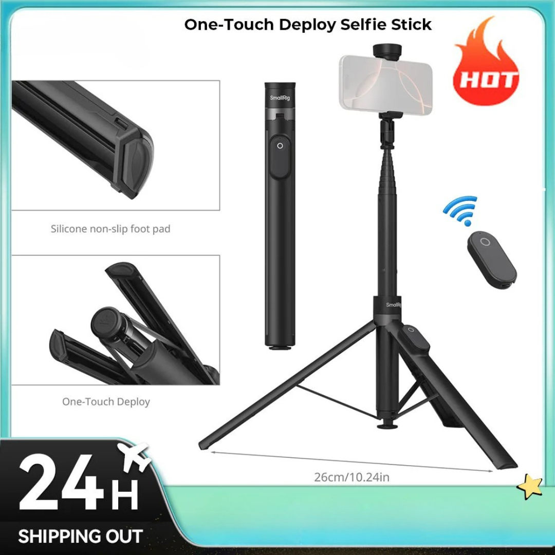 One-touch deploy Selfie Stick Tripod – ALFI-Home